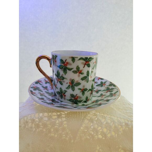 Inarco | Holiday | Inarco Demitasse Cup And Saucer E759 Holly Berry ...
